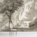 Mountain Trip Wall Mural, Old Landscape, Sepia Wallpaper, Self Adhesive ...