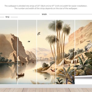 Arabian Landscape Wallpaper, Scenic Wall Mural, Palm Trees Wallpaper ...