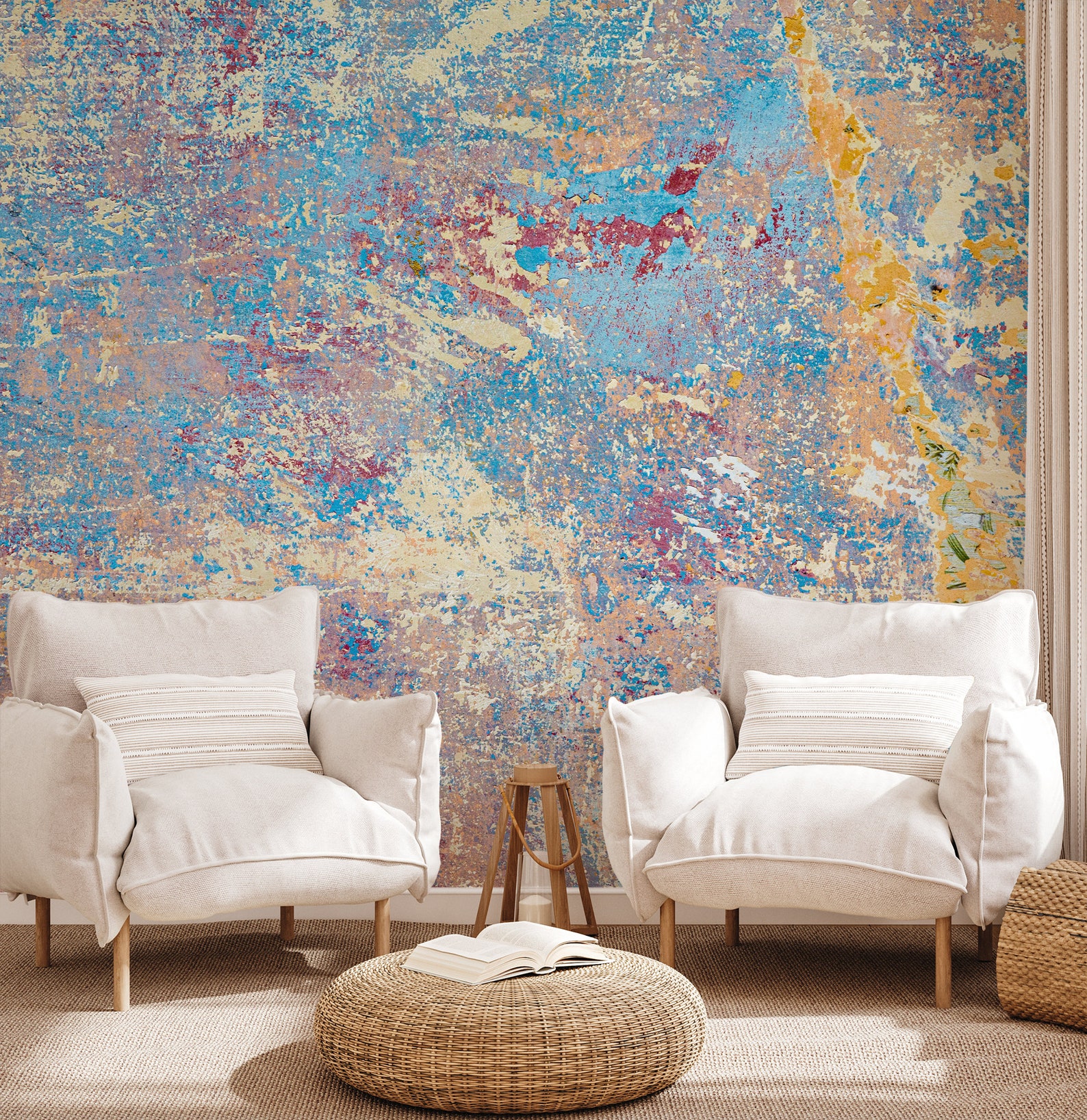 Vintage Grunge Wallpaper, Abstract Painting Wall Mural, Concrete ...