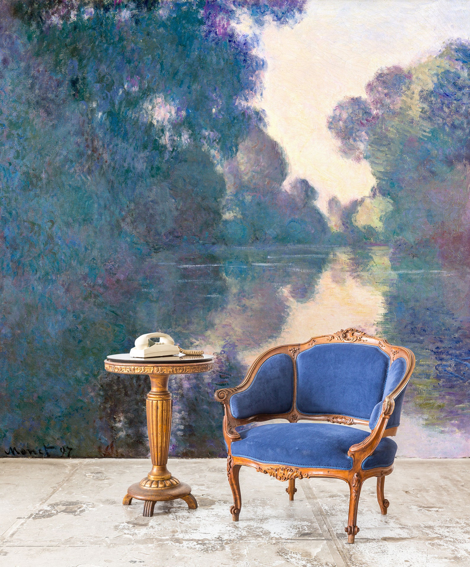 Impressionist Painting Wall Mural, Self Adhesive Wallpaper, Monet ...