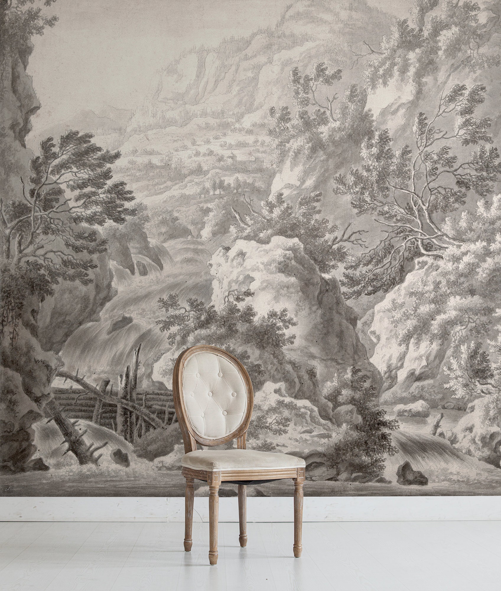 Mountain Landscape With a Stream Wall Mural Peel and Stick - Etsy