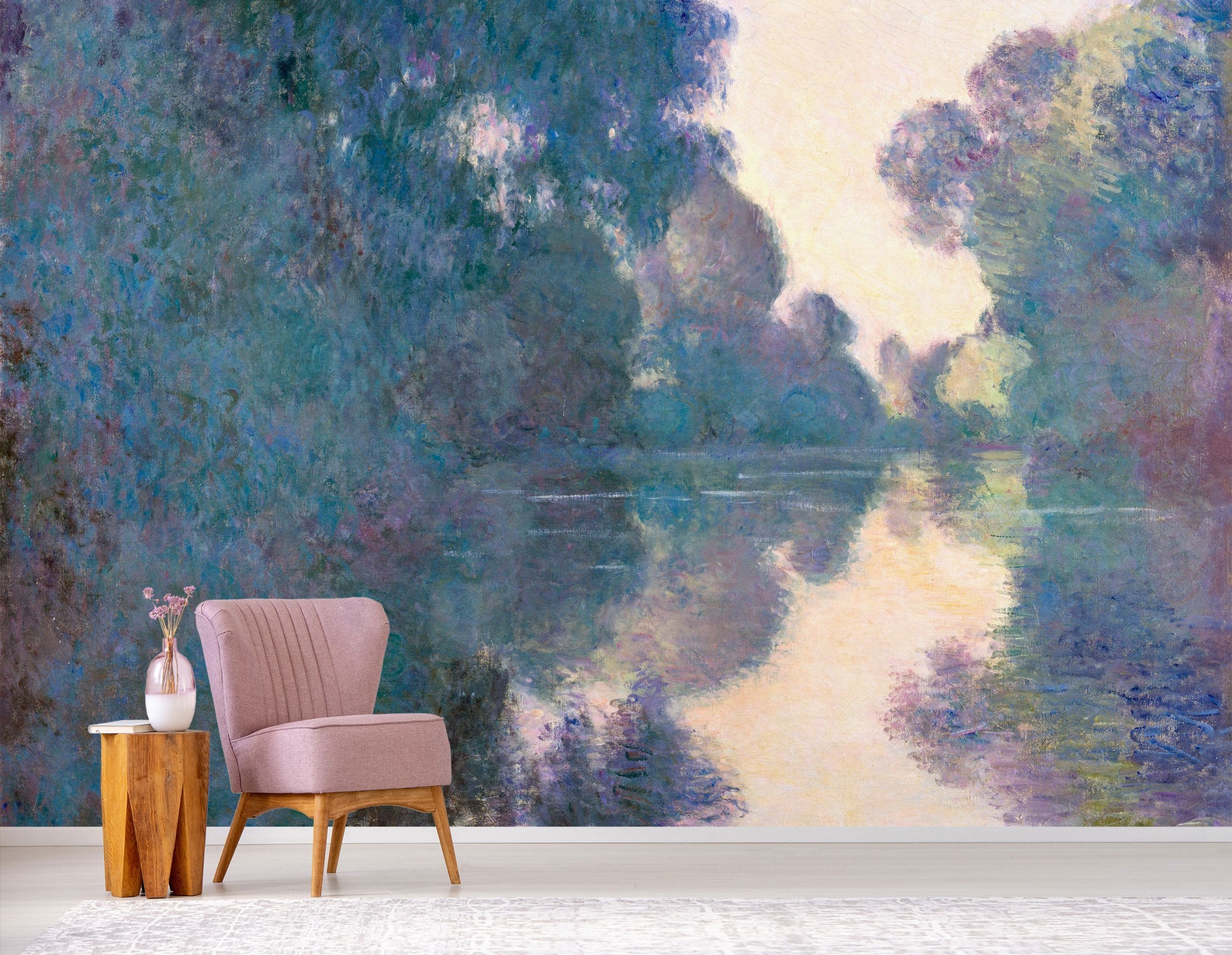 Impressionist Painting Wall Mural, Self Adhesive Wallpaper, Monet ...