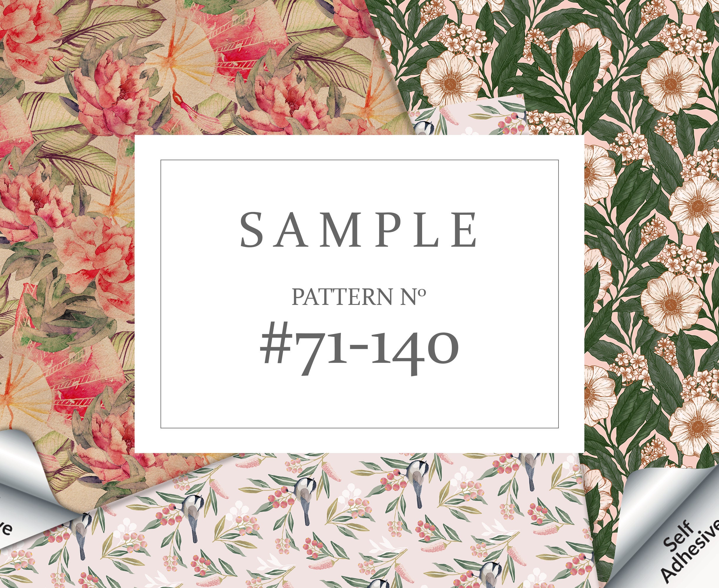 Sample of Pattern 71-140 Self Adhesive Wallpaper Swatches - Etsy