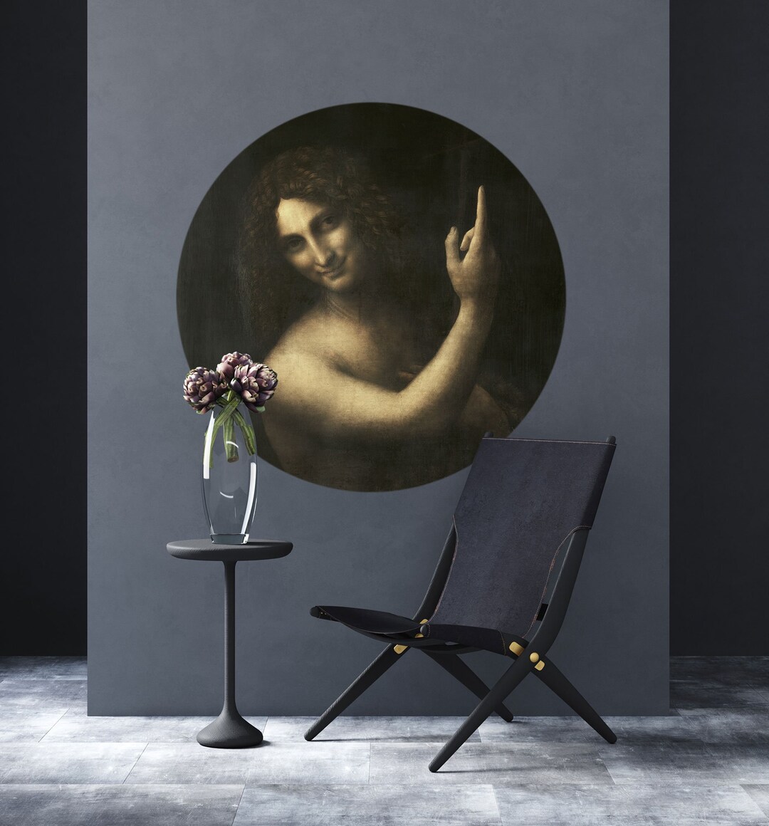 Circle Wallpaper, Leonardo Da Vinci's Wall Art, Vintage Wall Decor ...