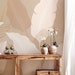 Beige Leaves Wall Mural, Self Adhesive Wallpaper, Linature Wallpaper ...