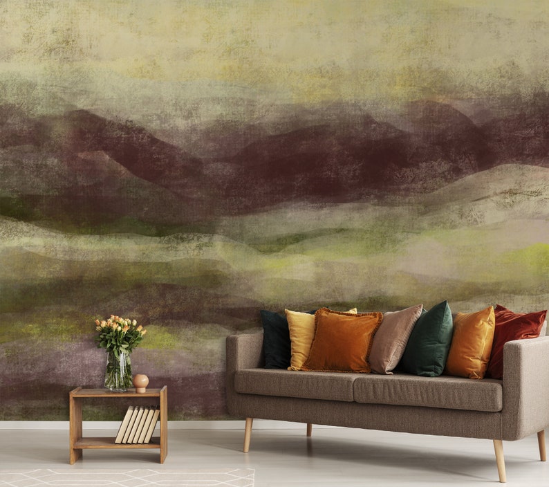 Abstract Painterly Wallpaper Peel and Stick Wall Mural - Etsy