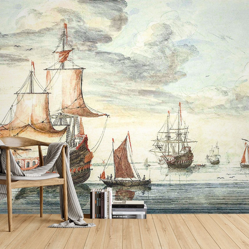 Nautical Wallpaper - Etsy UK