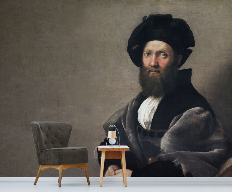 Old Man Portrait Painting Wall Mural Vintage Art Wallpaper - Etsy