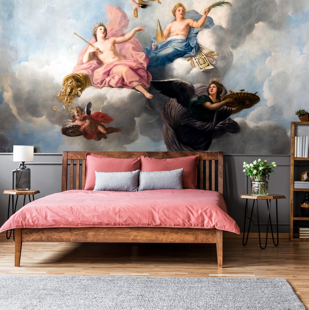 Baroque Art Wallpaper, Cloud Wallpaper, Ceiling Wallpaper, Wall Art ...