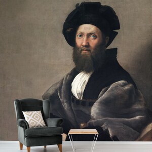 Old Man Portrait Painting Wall Mural, Vintage Art Wallpaper, Self ...