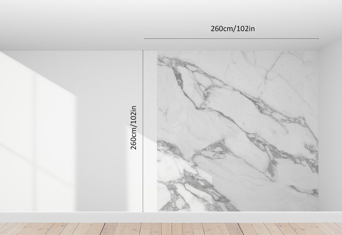 White Marble Wall Mural Removable Wallpaper Self Adhesive - Etsy