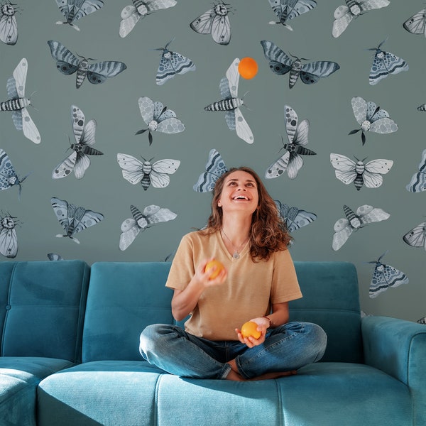 Moth Wallpaper - Etsy