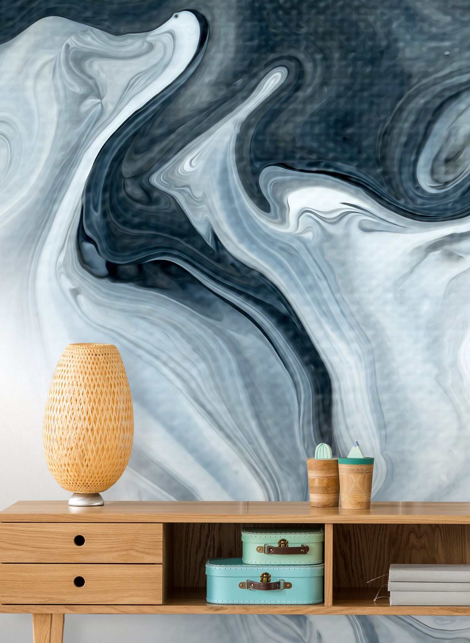 Creative Abstract Wall Mural, Peel and Stick Wallpaper, Acrylic ...