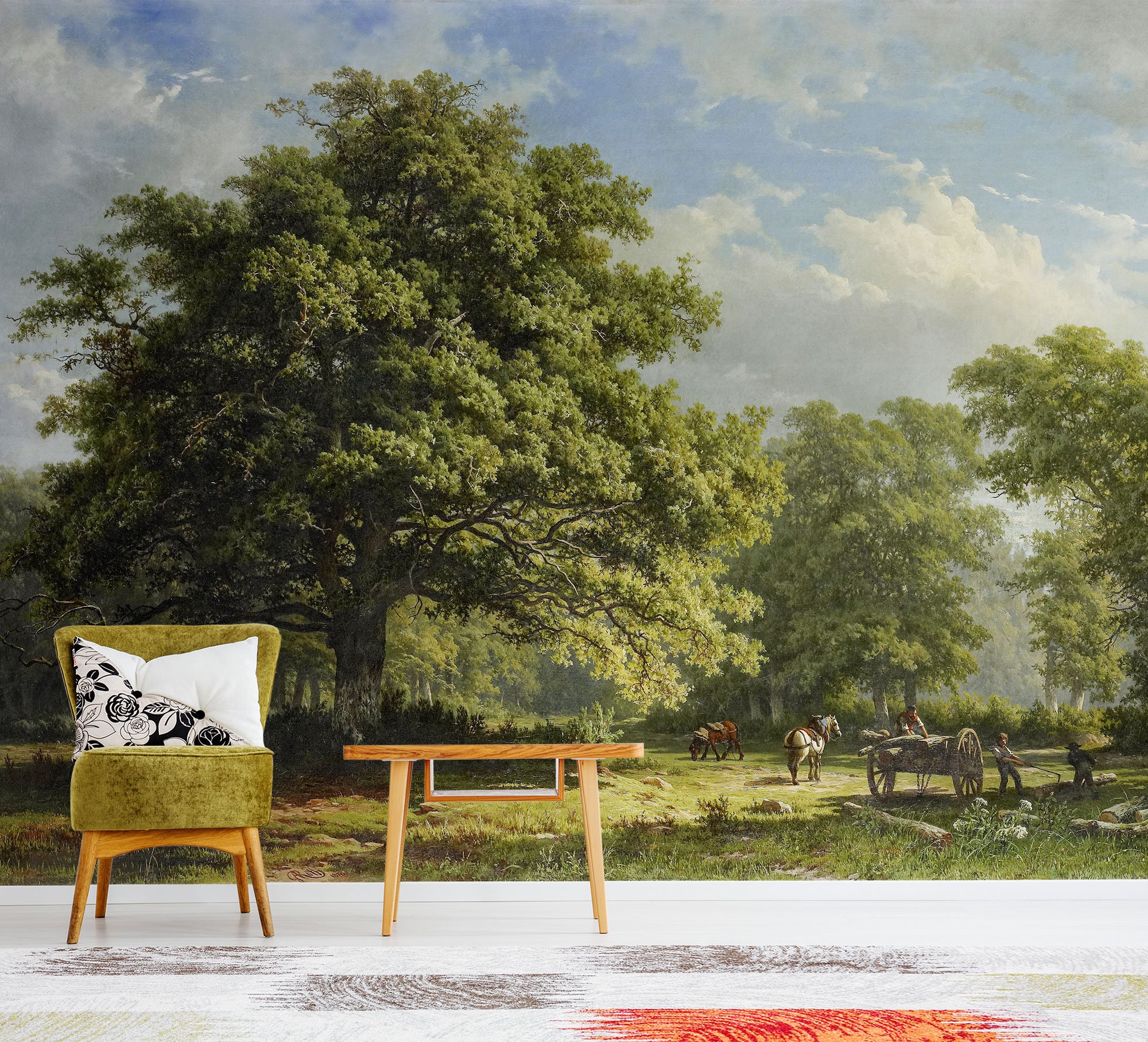 Green Nature Landscape Wallpaper, Self Adhesive, Peel and Stick ...