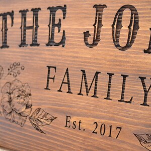 Personalized Family Sign, Engraved Wood Sign in Vintage Style, Rustic ...