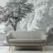 Mountain Trip Wall Mural Old Landscape Gray Wallpaper Self - Etsy