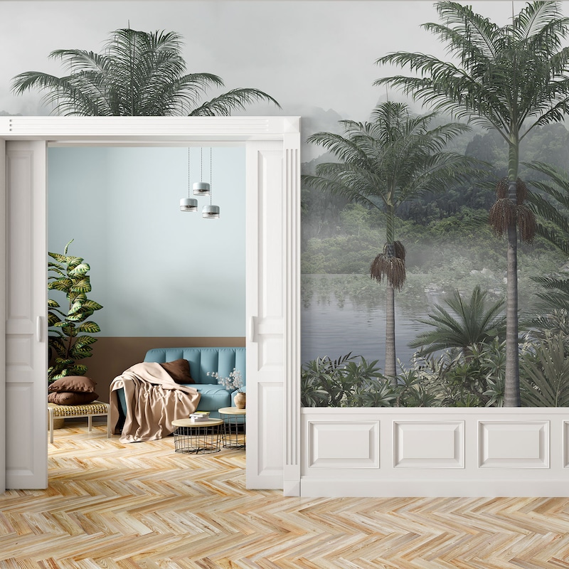 Palm Tree Wall Mural - Etsy