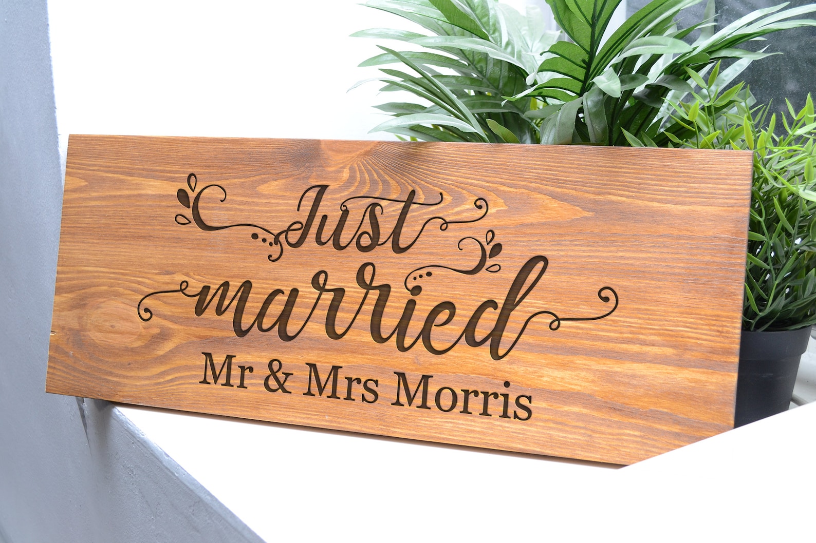 Personalized Wedding Name Sign Custom Engraved Wood Sign in - Etsy