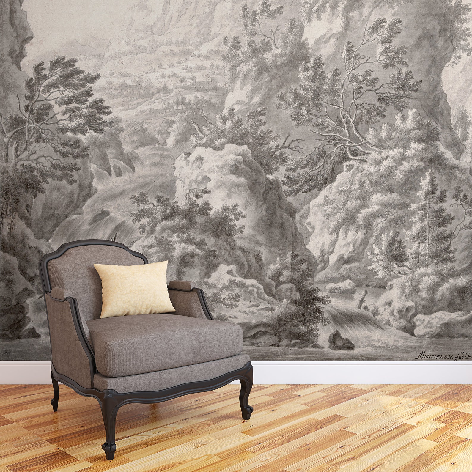 Mountain Landscape With a Stream Wall Mural Peel and Stick - Etsy