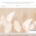 Beige Leaves Wall Mural, Self Adhesive Wallpaper, Linature Wallpaper ...