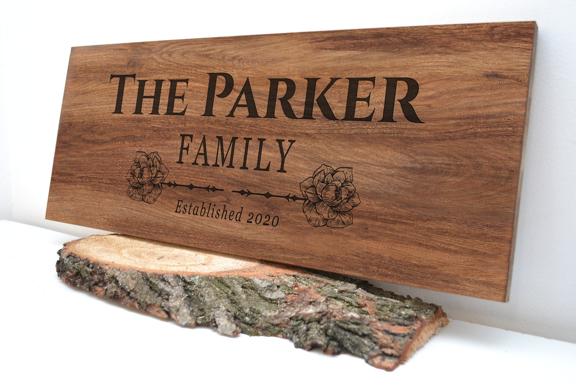 Personalized Wood Family Sign Engraved Wood Sign in Vintage - Etsy