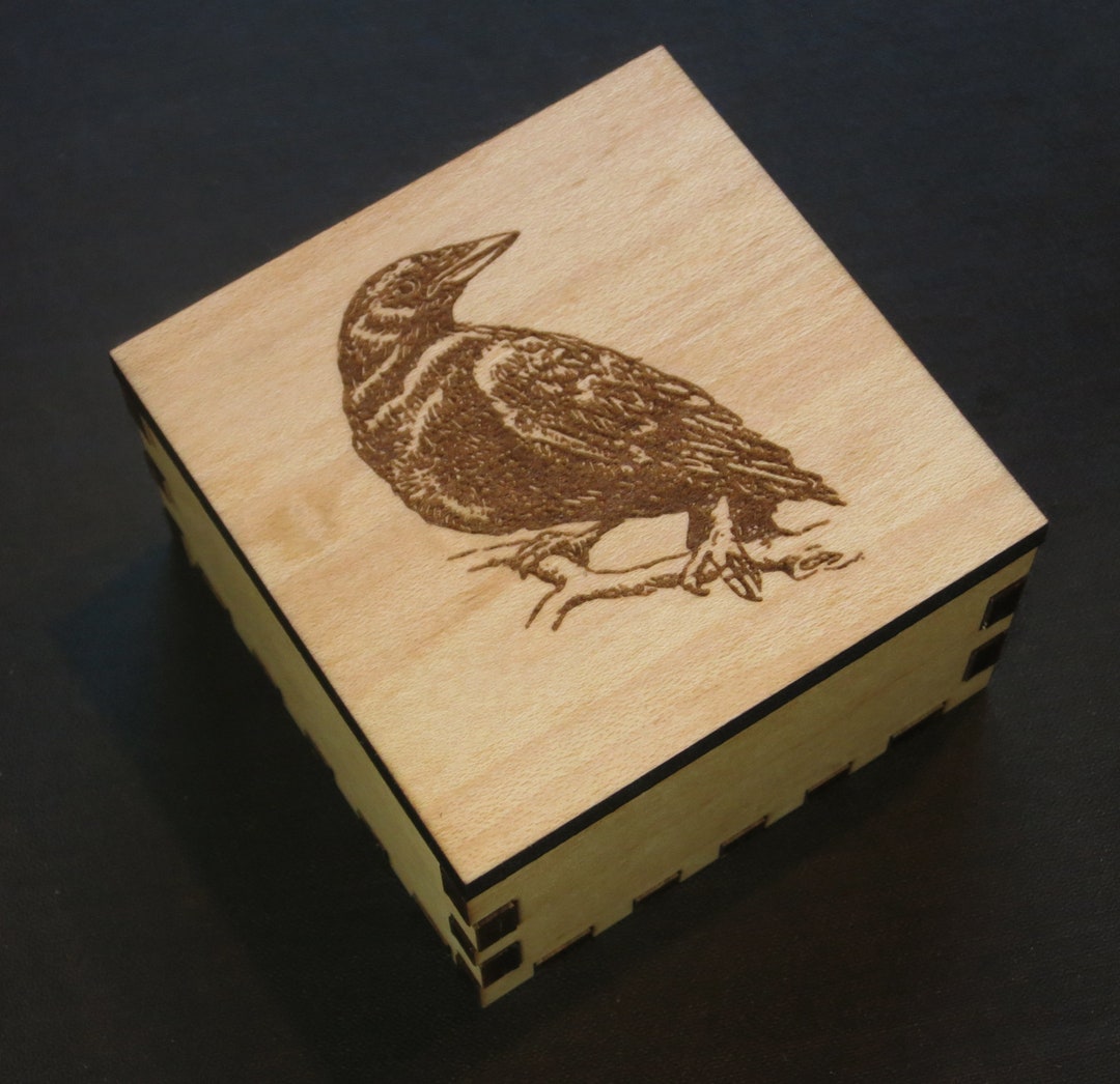 Crow Box Engraved, Spirit Animal, Totem Animal, Power Animal, Crow ...