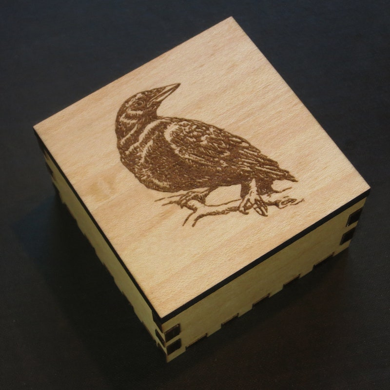 Wooden Crow - Etsy