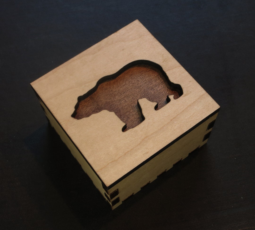 Bear Wooden Box, Spirit Animal, Totem Animal, Power Animal, Bear Spirit ...