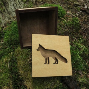 Fox Wooden Box, Spirit Animal, Totem Animal, Power Animal, Fox Spirit ...
