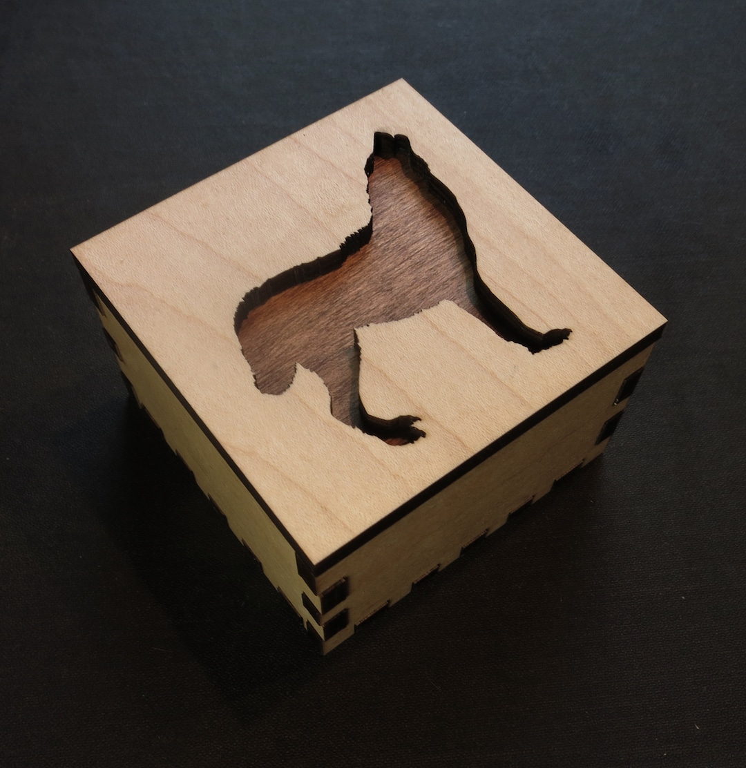 Wolf Wooden Box, Spirit Animal, Totem Animal, Power Animal, Wolf Spirit ...