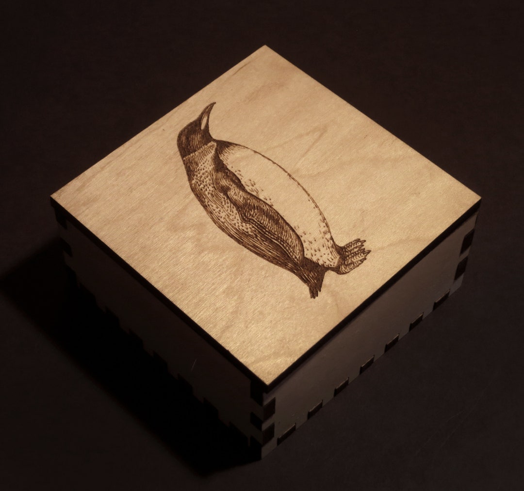 Penguin Box Engraved, Spirit Animal, Totem Animal, Power Animal ...