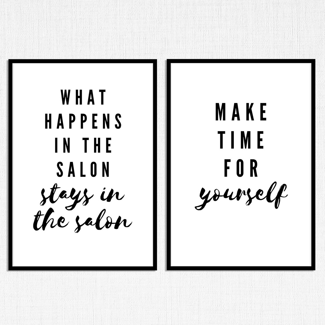 Beauty Salon Printable Artwork Bundle - 10 Designs Digital Print Wall ...