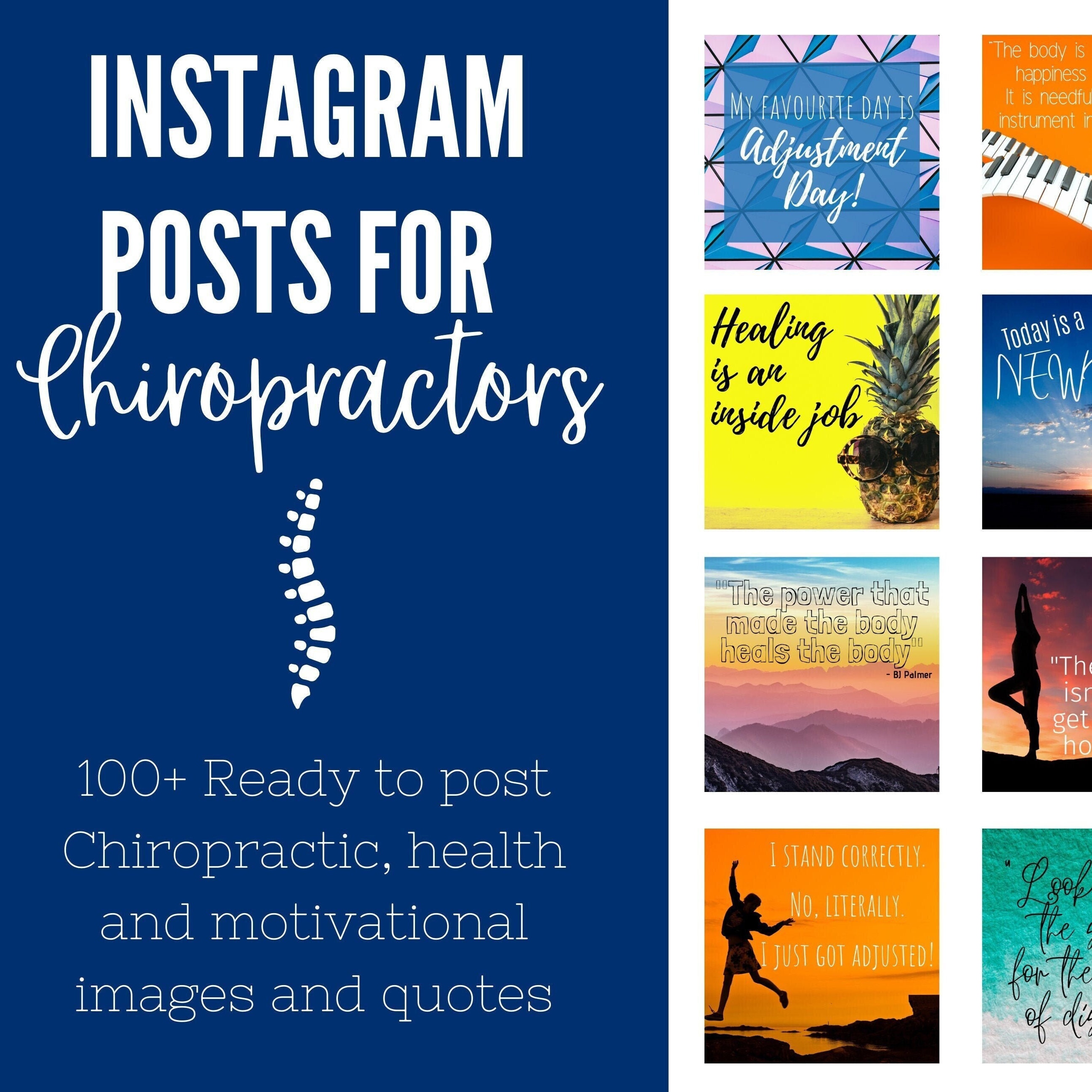 100 Chiropractic Instagram Social Media Chiro Quote Posts - Etsy Hong Kong