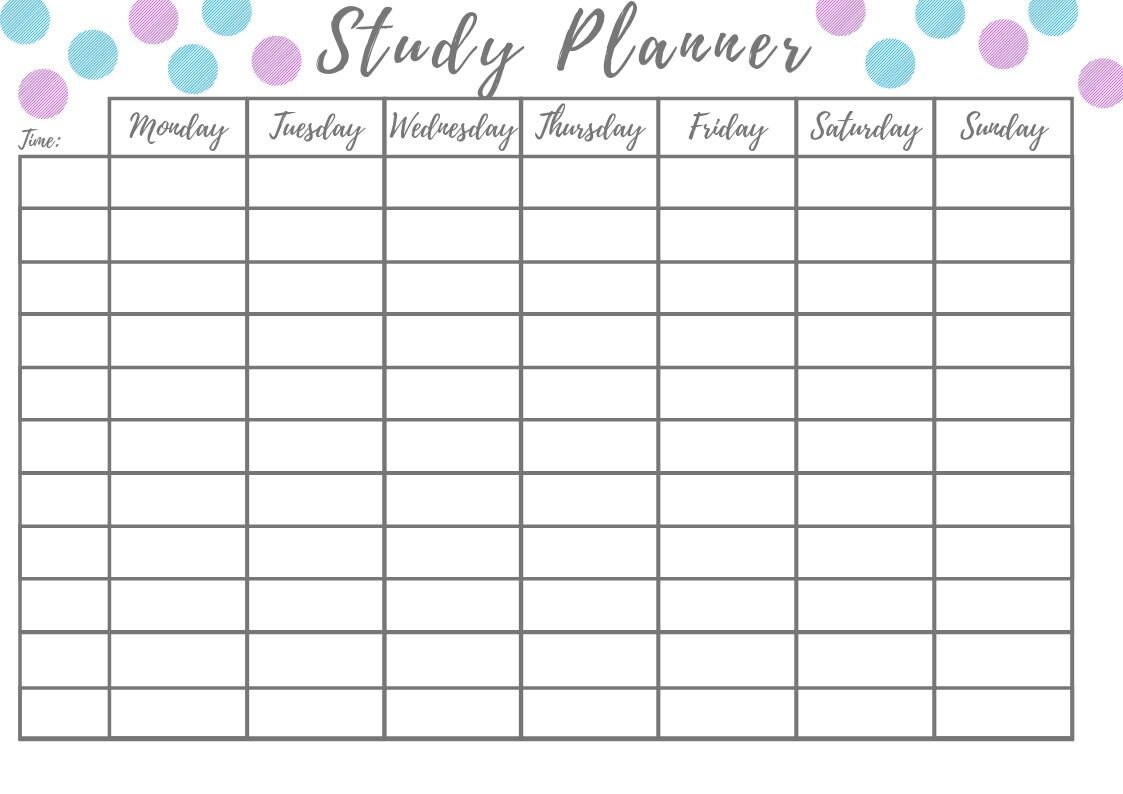 Study Planner Printable Revision Planning Weekly Exam | Etsy UK