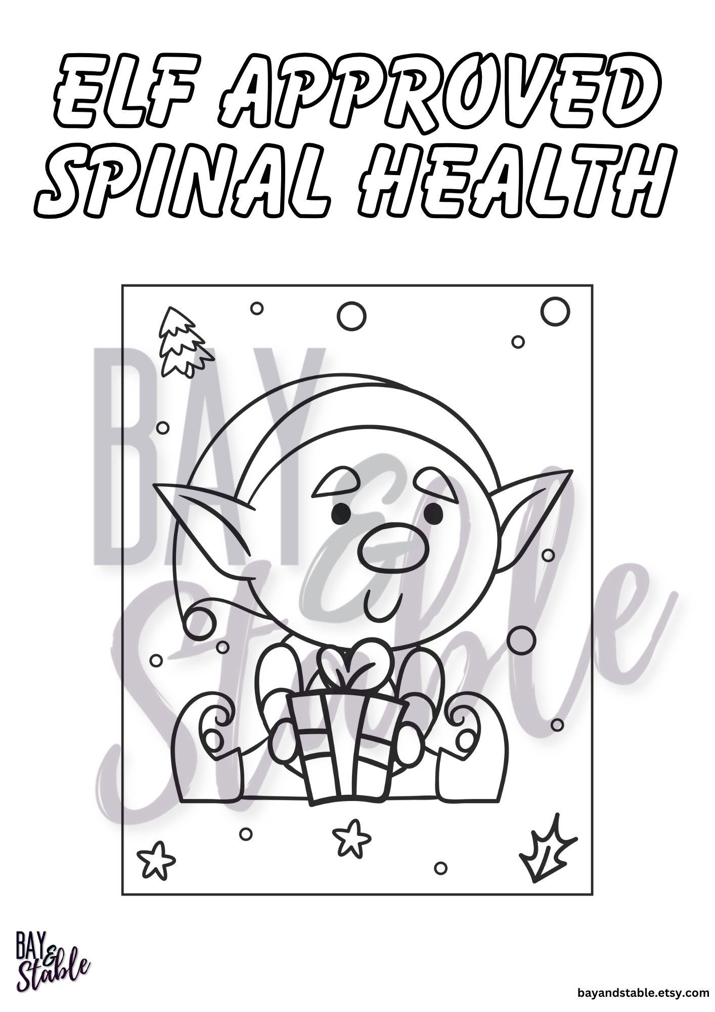 Chiropractic Christmas Colouring Pages, Chiropractor Xmas Colouring ...