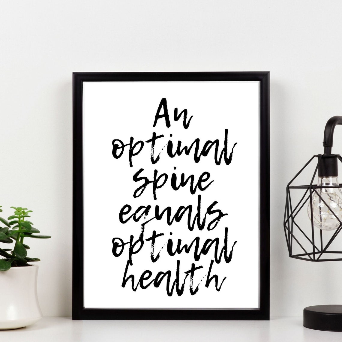 Optimal Spine Equals Optimal Health Printable Artwork Digital Print ...
