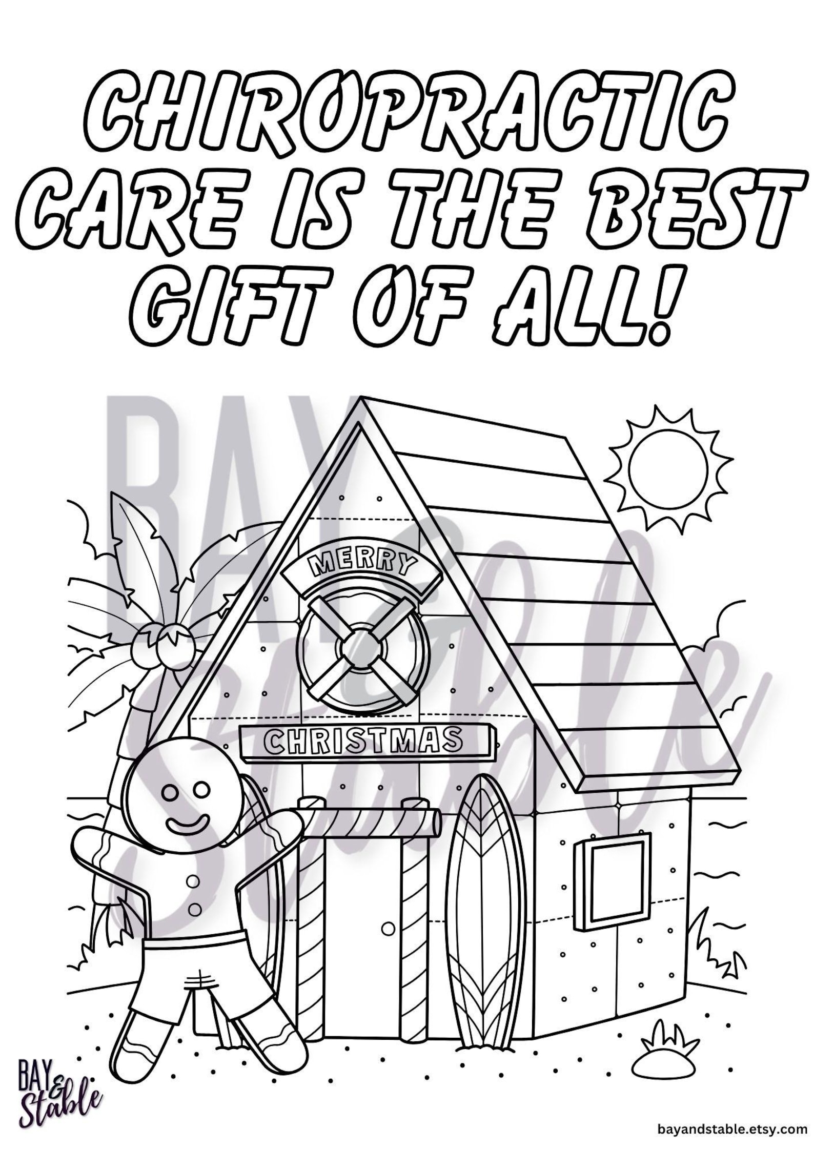 Chiropractic Christmas Colouring Pages, Chiropractor Xmas Colouring ...