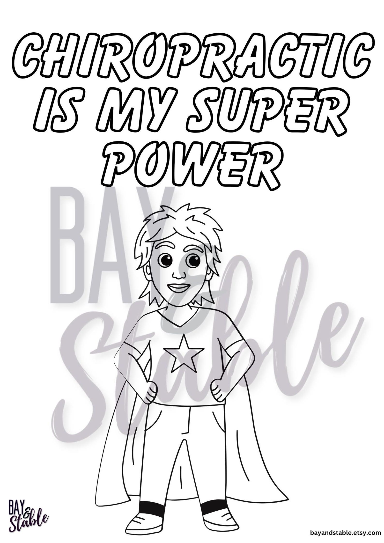 Chiropractic Colouring Pages for Chiropractors Kids Activity Sheets ...