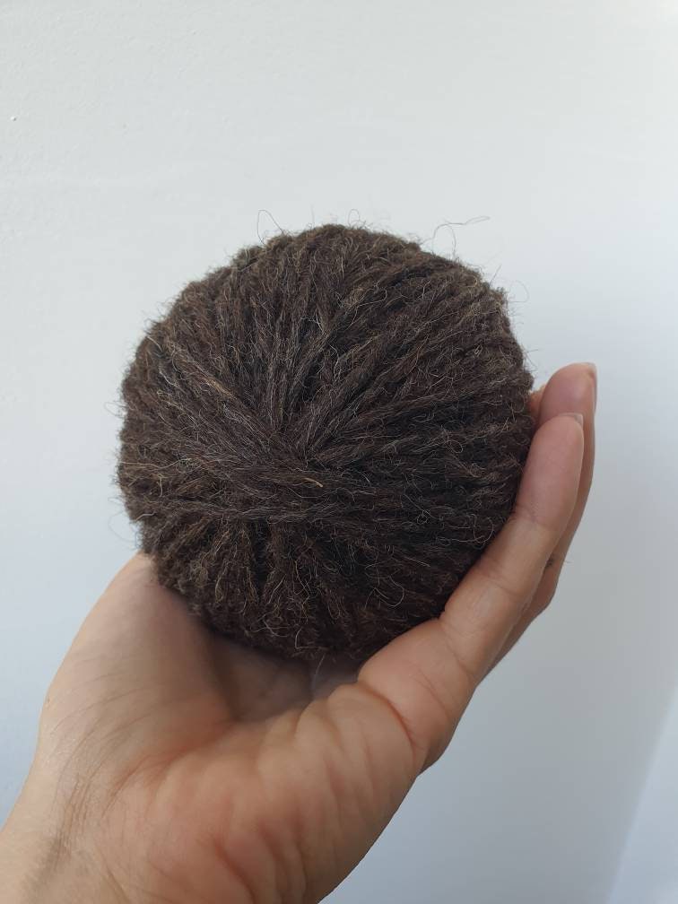 2 PLY Natural Sheep Wool 100 %undyed Natural Brown Weight Wool Yarn ...