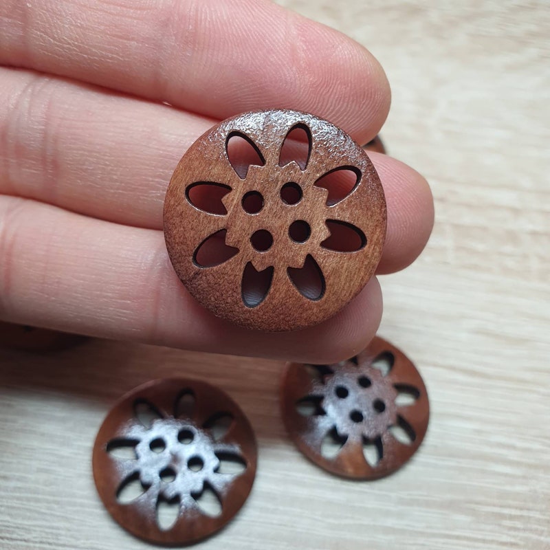 Natural Wood Buttons - Etsy