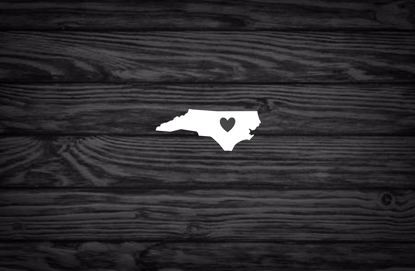 North Carolina State Decal With Heart | Home | NC / North Carolina ...