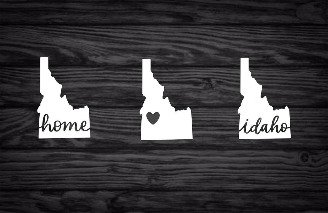 Idaho State Decal With Heart | Home | ID / Idaho Vinyl Decal for Cars ...