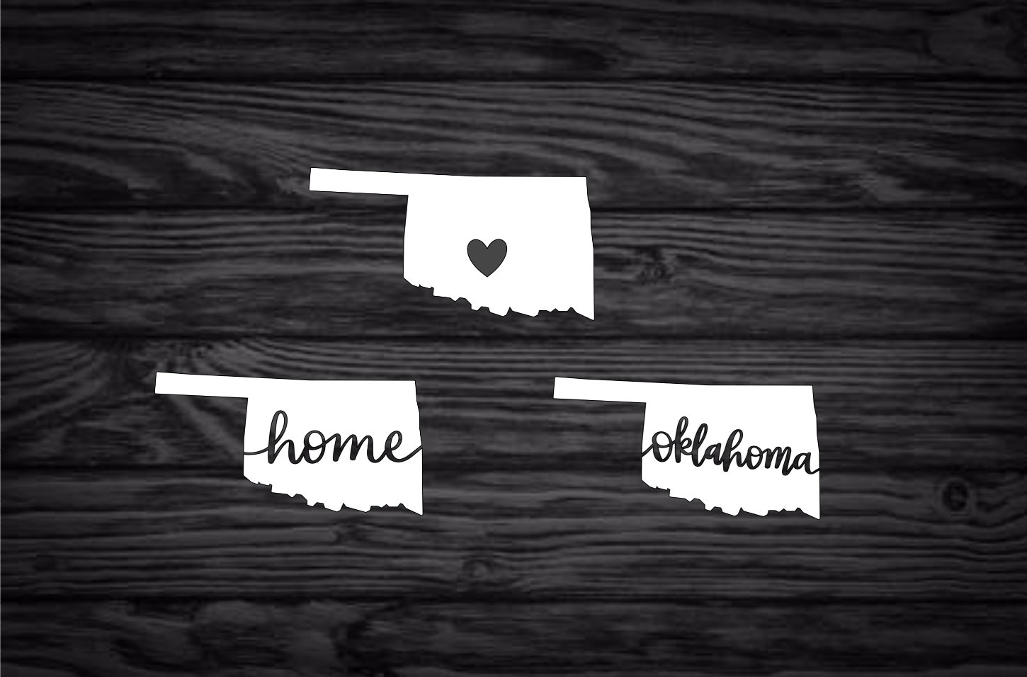 Oklahoma State Decal With Heart Home OK / Oklahoma Vinyl | Etsy