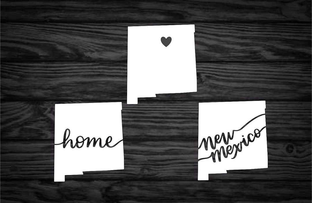 New Mexico State Decal With Heart | Home | NM / New Mexico Vinyl Decal ...