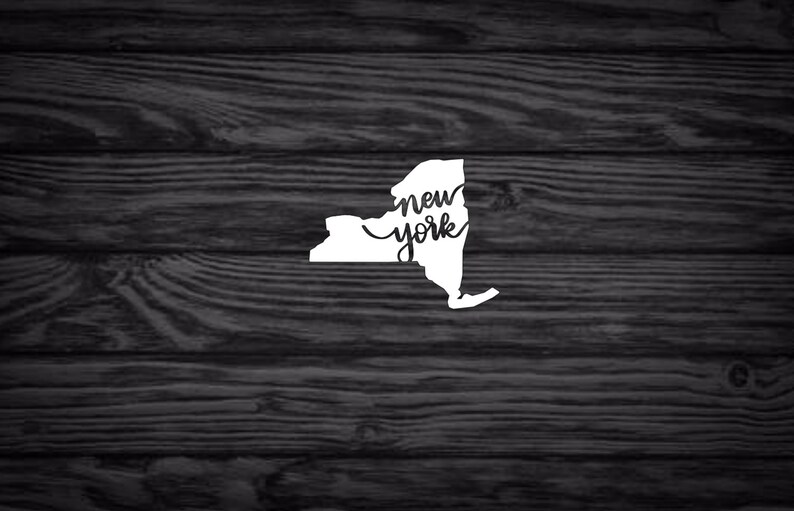 New York State Decal With Heart | Home | NY / New York Vinyl Decal for ...