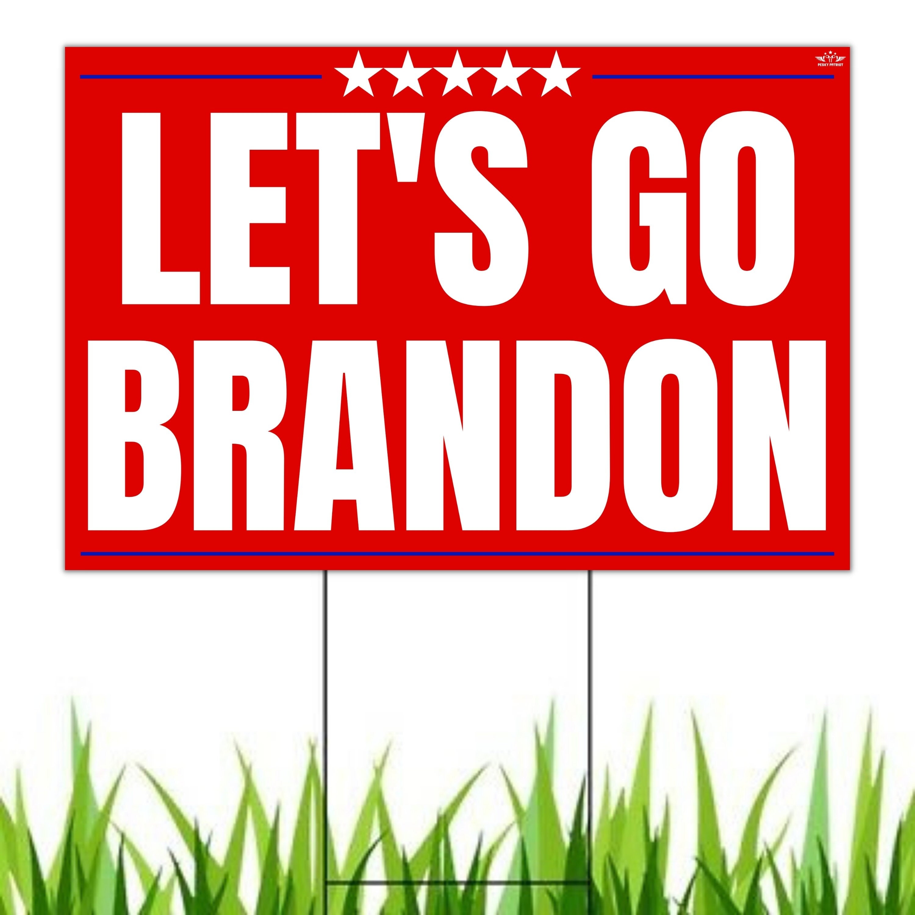 Let's Go Brandon Yard Sign 18 X 12 F Joe - Etsy