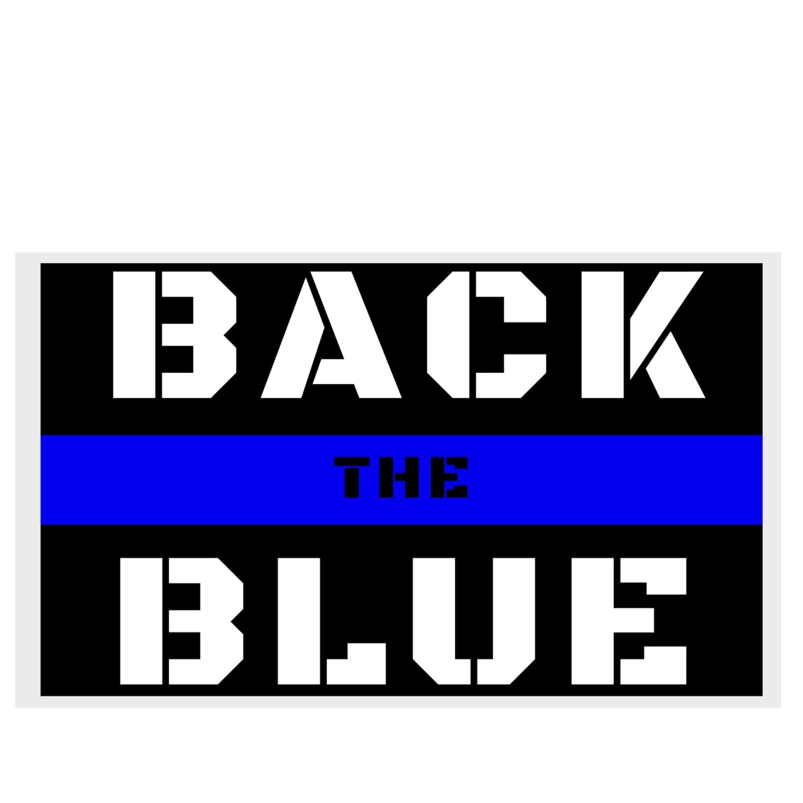 Back the Blue Bumper Sticker 2 Pack Police Support Law | Etsy