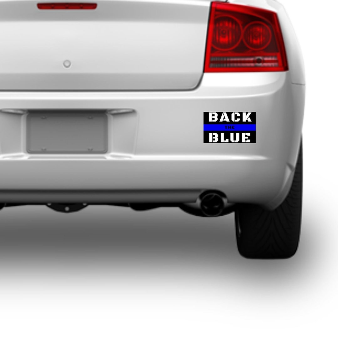 Back the Blue Bumper Sticker 2 Pack, Police Support Law Enforcement ...