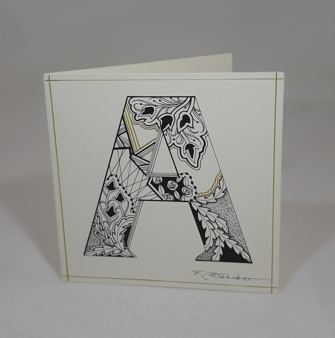 Original Hand Drawn Letter Greetings Card - Etsy