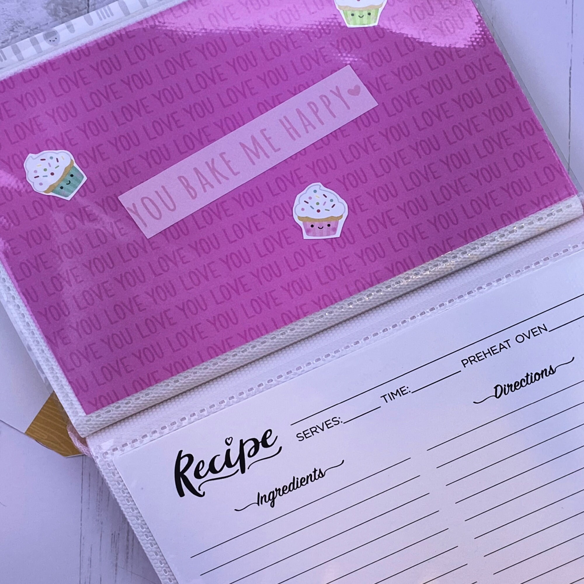 Recipe Book Kids Cute You Bake Me so Happy - Etsy